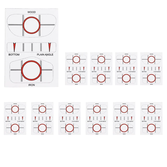 10PCS/SET Labels Club Target Label Target Sticker Tape Driver Swing9707 ...