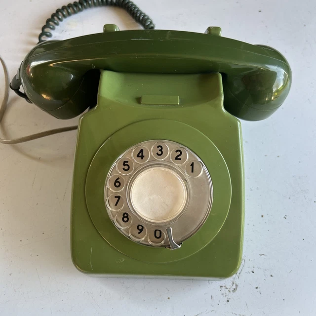 OLD GPO PHONE ROTARY DIAL green WITH MODERN CONNECTOR £26.72 - PicClick UK