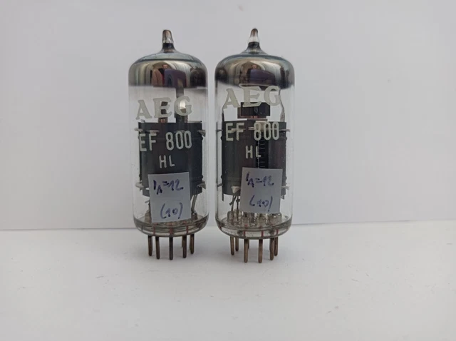 TELEFUNKEN EF800 TUBES NOS (AEG branded) superior EF80 platinum matched ...