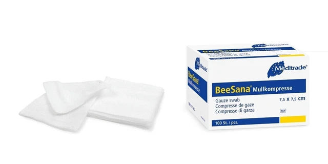 COMPRESSES DE GAZE Non Stériles 7,5 X 7,5 Cm 100 Pièces EUR 3,07 ...