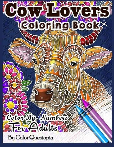 COW LOVERS COLORING Book - Color By Numbers For Adults (Poche) EUR 13 ...