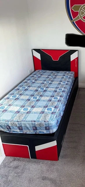 X ROCKER CERBERUS MKII Ottoman Bed Frame Storage PU Leather single bed ...