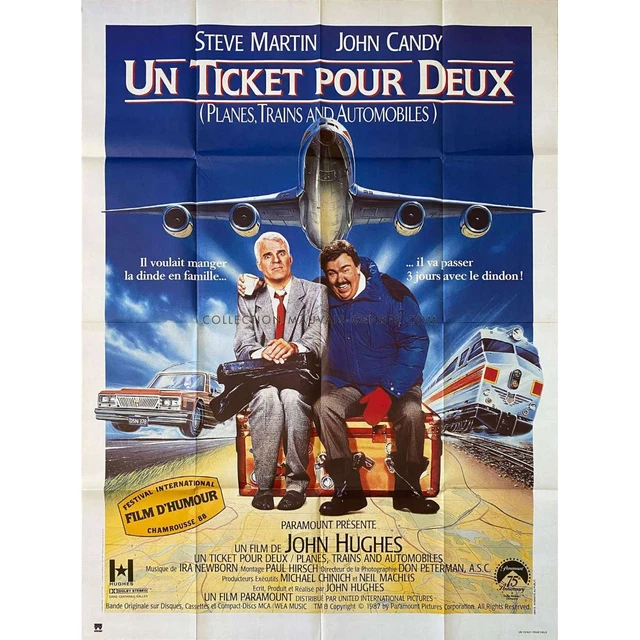 UN TICKET POUR DEUX Affiche de cinéma - 120x160 cm. - 1987 - Steve Martin, John EUR 49,99 ...