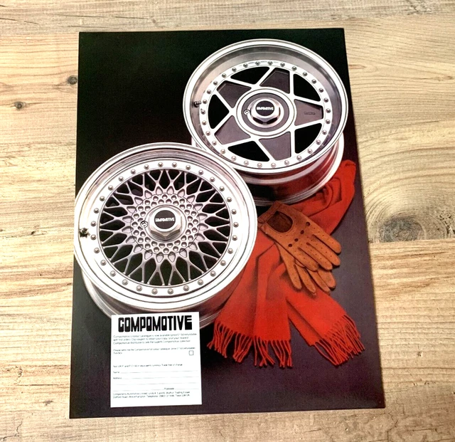 COMPOMOTIVE ALLOY WHEELS - Frameable Collectible Original Classic Car ...