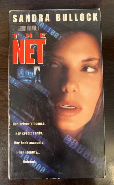 THE NET VHS Tape with Sleeve SANDRA BULLOCK and DENNIS MILLER Thriller ...