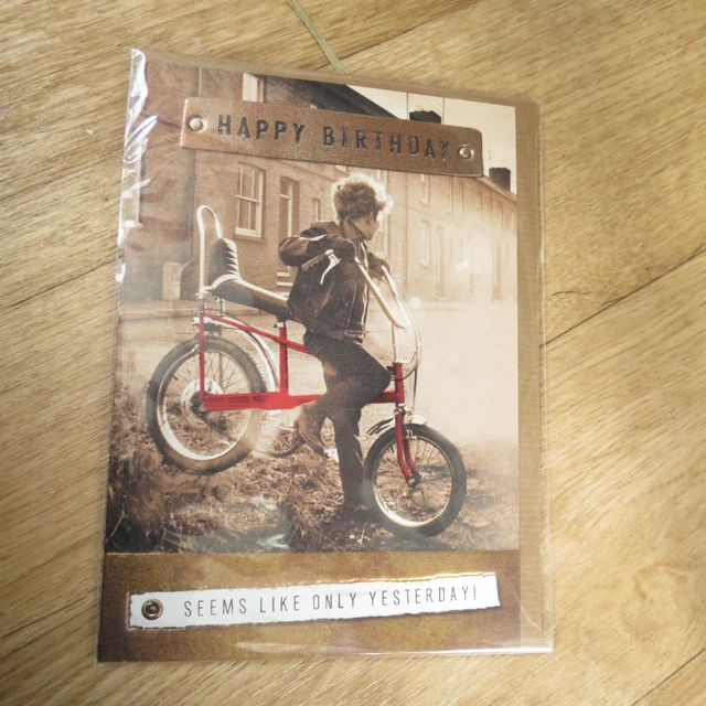RETRO LOOK BIRTHDAY card Chopper bike from 70's 80's Bike fan 40th 50th or 60th? £1.00 - PicClick UK