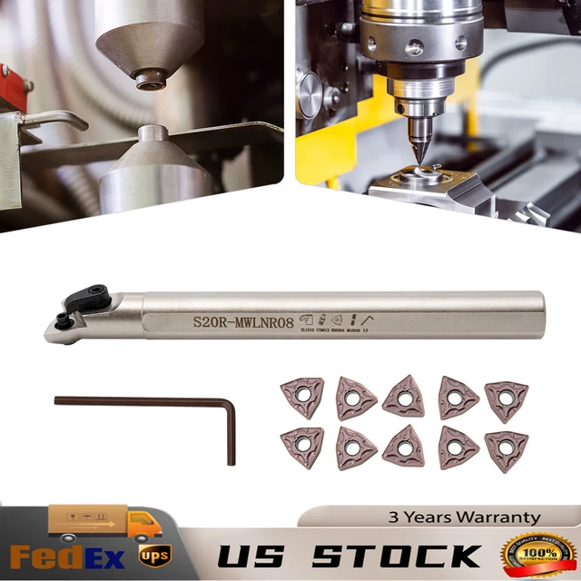 20MM LATHE INTERNAL Boring Bar Turning Tool Holder + Indexable Carbide ...