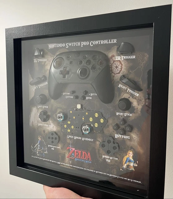 NINTENDO SWITCH PRO Controller Zelda Teardown Wall Frame $350.00 ...