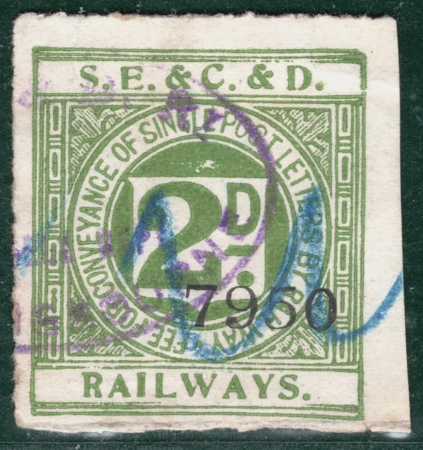GB SE&C&DR RAILWAY Letter Stamp 2d South Eastern & Chatham Used ...