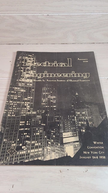 ELECTRICAL ENGINEERING MAGAZINE January 1938 by American Institute ...