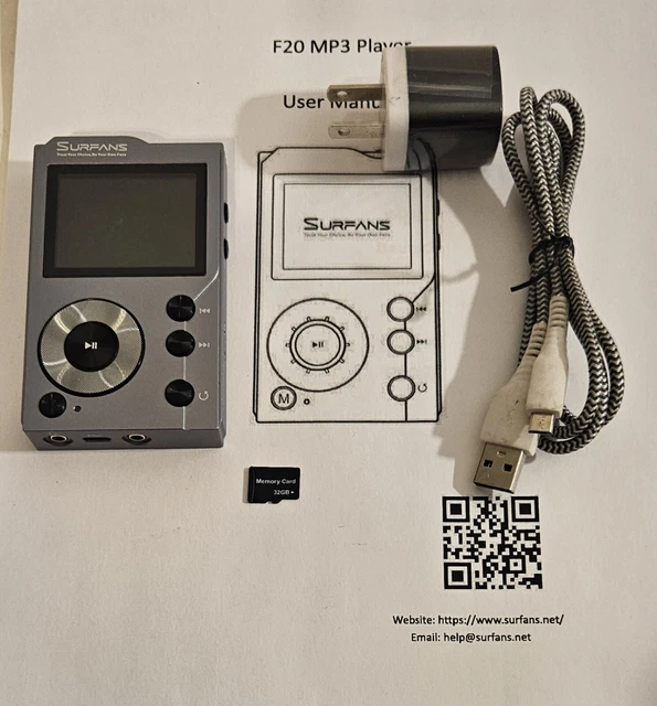 SURFANS F20 HIFI Mp3 Player Bluetooth Lossless DSD 32gb w Manual ...