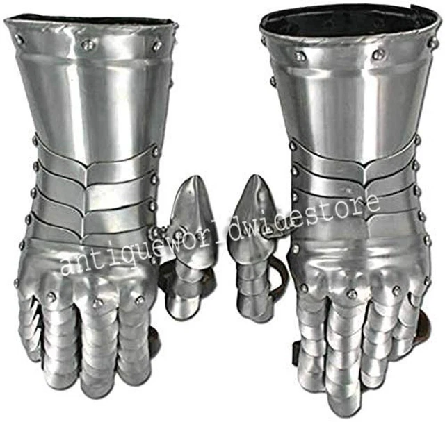 ARMOR KNIGHT GAUNTLETS Functional Medieval SCA LARP Armor Gloves Ste ...