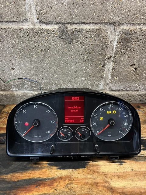 VW TOURAN/ CADDY Highline Instrument Panel Clocks Speedo Cluster Temp ...