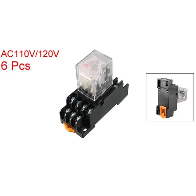 FOR REMOTE CONTROL Systems 4PDT Power Relay 14 Terminals Plastic ...