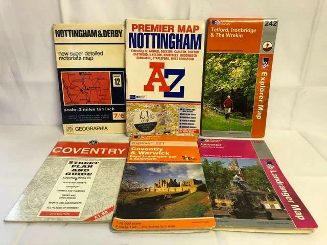 6 ORD,SURVEY & Other Nottingham, Coventry Warwick Leicester Telford ...