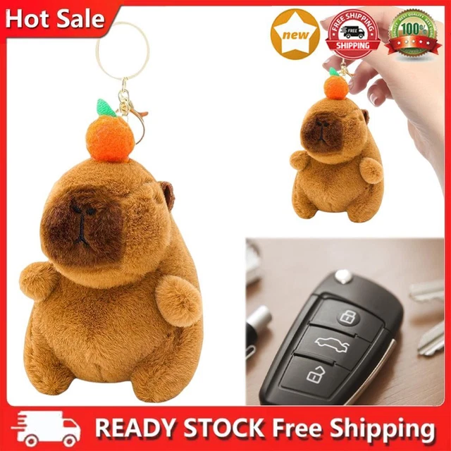 TAIL WAGGING CAPYBARA Plush Keychain Toy Realistic Capybara Stuffed ...
