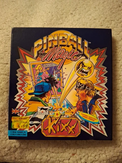 PINBALL MAGIC. VINTAGE Amiga Game. Kixx Release. Rare. Small Card Box ...