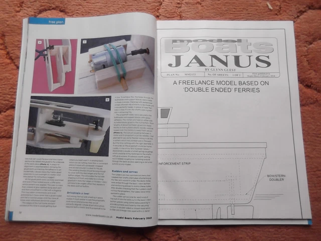 MODEL BOATS PLANS of Janus semi scale ferry model & original mag. Feb ...