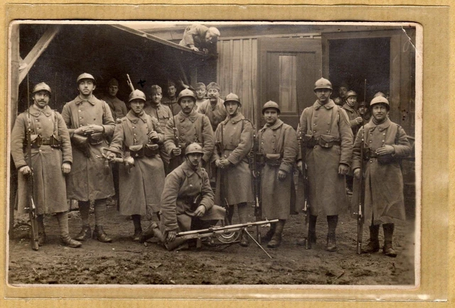 CPA CARTE PHOTO 1923 Militaire 134e RI Infanterie de Mâcon Clairon m085 ...