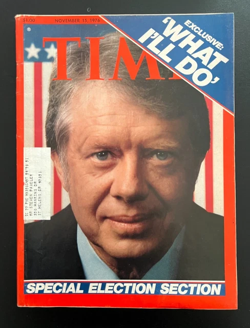 TIME MAGAZINE NOVEMBER 15, 1976 Jimmy Carter Special Election Section £ ...