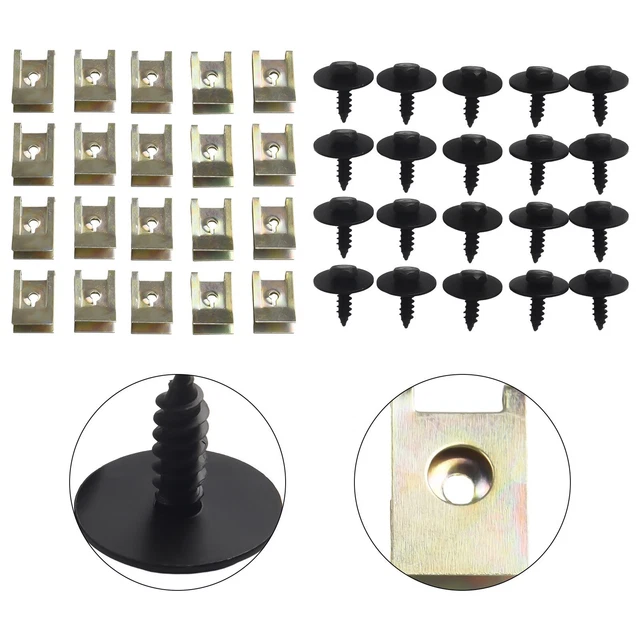 FOR UNDERTRAY FIXING Hex Head Tapping Socket Bolt Screw Clips (40 ...