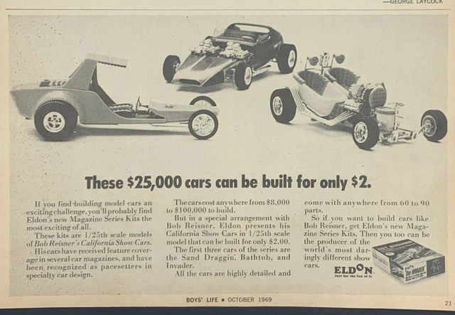 MAGAZINE AD*- 1969 - Eldon Models - Baignoire, Sand Draggin', Invader ...