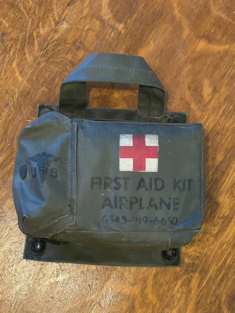 VINTAGE VIETNAM ERA US Flight - Airplane First Aid Kit 6545-919-6650 w ...