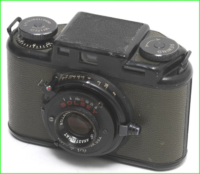 BOLSEY B2 US Army Model 35mm RF camera w. Wollensak Anastigmat 3.2/44mm ...