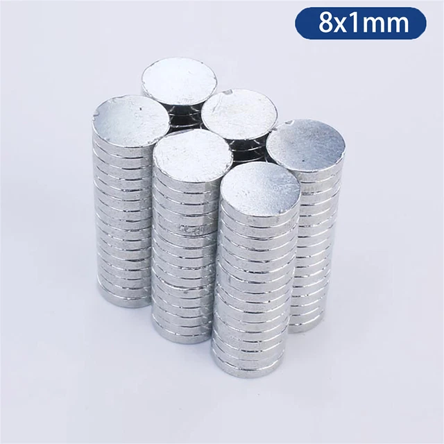 NEODYMIUM MAGNETS N35 Sizes 8x1mm Super Strong Disc Rare Earth Craft ...