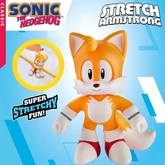 Neuf Stretch Armstrong Sonic Le Hérisson Extensible Queues Figurine Eur