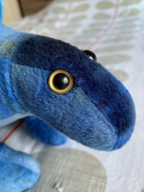 RARE VINTAGE ASDA Blue Stegosaurus Dinosaur 18" 45cm Soft Plush Toy F2 ...