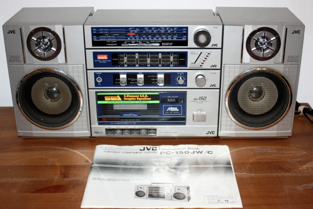 VTG 1980S JVC PC-150C Boom Box Exc Cond w/Original Manual and Sales ...