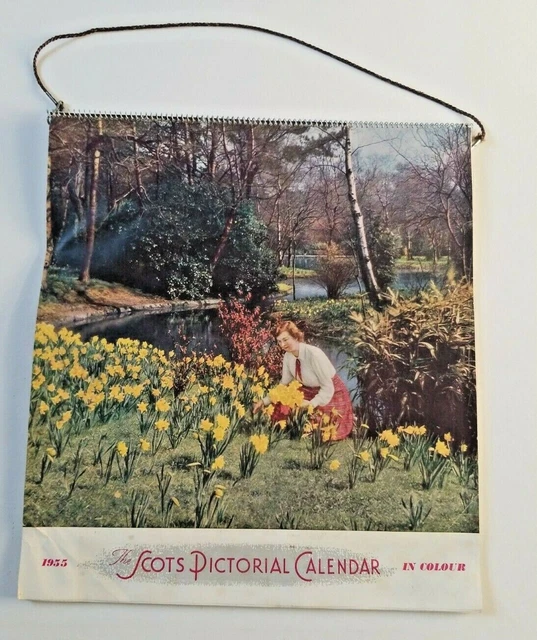 1955 SCOTS PICTORIAL Calendar ~ 24 color pictorial scenes £17.33 ...