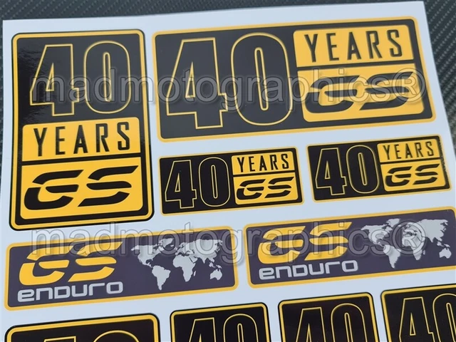 40 JAHRE YEARS GS R1250GS Aufkleber BMW Motorrad Laminiert stickers ...