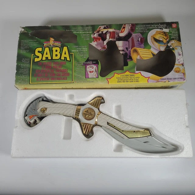 POWER RANGERS LEGACY White Ranger Saba Byakko Shinken Talking Bandai 94 ...