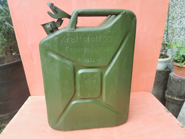 VINTAGE GERMAN MILITARY Wehrmacht Jerry Can Gas Fuel Novac Bautzen WWII ...