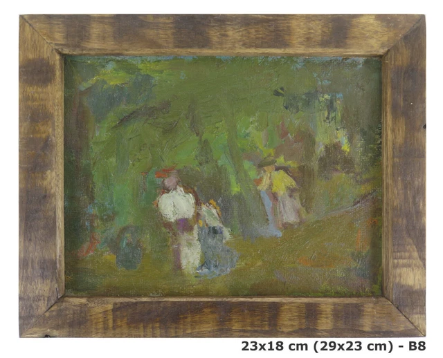 QUADRO ANTICO DIPINTO Olio Su Tavola Datato 1945 Stile Impressionista ...