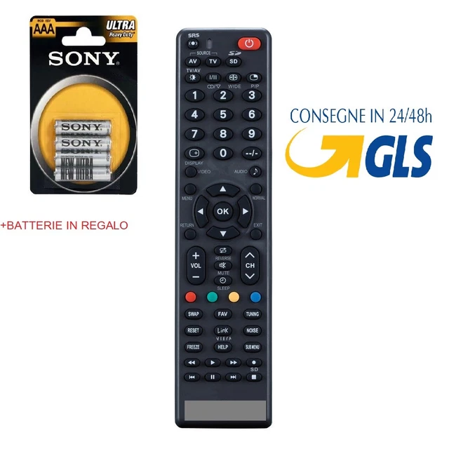 TELECOMANDO UNIVERSALE TV Panasonic TeKone Rm-190e Universal Remote ...