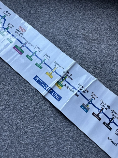 (C.1986-1990) PICCADILLY LINE London Underground Tube Map Car Line ...