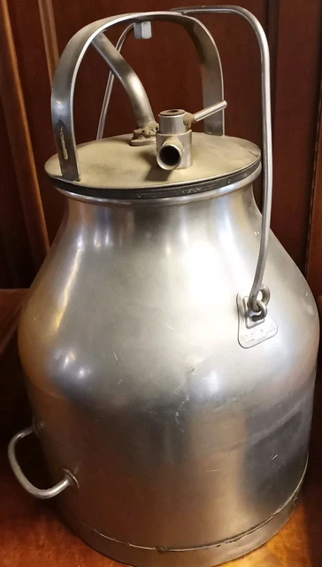 VINTAGE DELAVAL STAINLESS Steel Milking Pail Bucket 5 Gallon Barn Cow ...