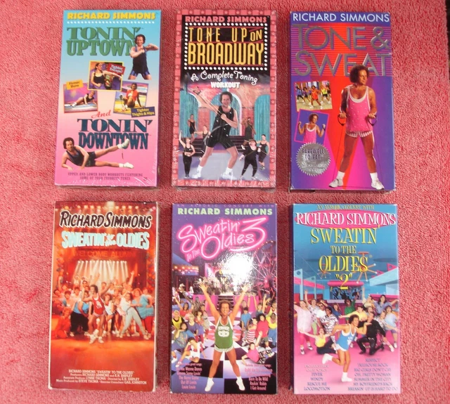 # RICHARD SIMMONS 6 VHS Tapes Workout Dance Exercise Sweatin to the ...