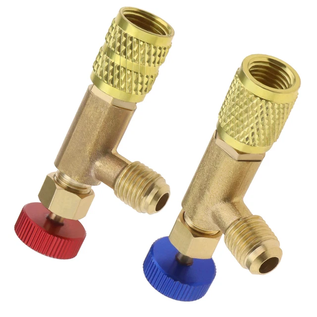 REFRIGERANT CHARGING VALVE Brass Flow Control Valve Air Conditioning ...