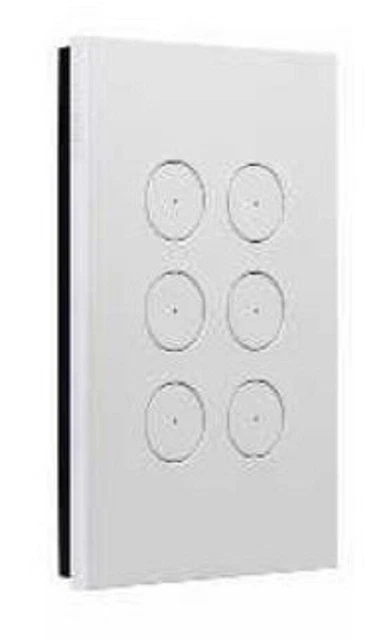 CLIPSAL SATURN PUSH BUTTON SWITCH 6-Gangs 20A 250V, LED Backlit, Zen ...