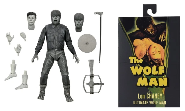NECA UNIVERSAL MONSTERS Ultimate Wolf Man Black & White Action Figure ...