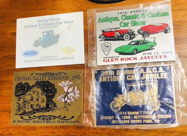 ANTIQUE AUTOMOBILE CLUB America AACA Car Club Metal Dash Plaques Lot of ...
