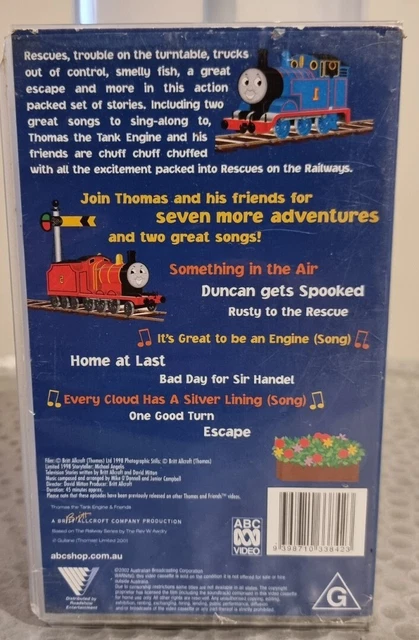 THOMAS & FRIENDS Rescues on the Railway VHS 2002 Video Tape RARE $37.95 ...
