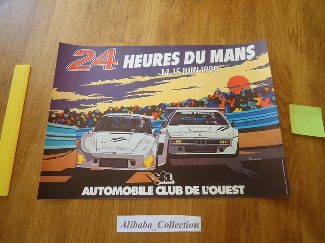 ORIGINAL POSTER ** 24 Hours Of Le Mans 1980 ** Aco Poster Le 24H B Bmw ...