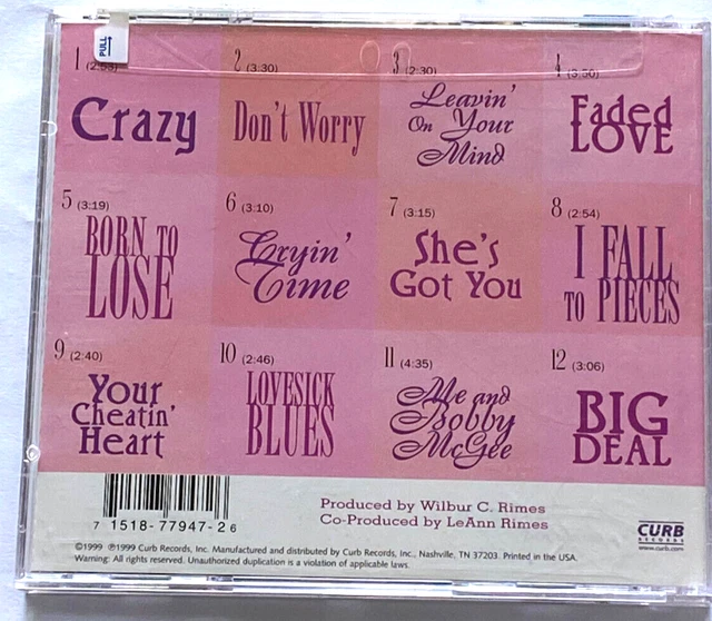 LE ANN RIMES Self Titled CD 1999 Curb Records Crazy I Fall To Pieces ...