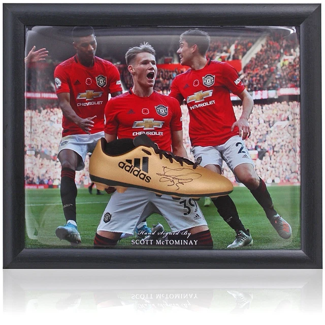 SCOTT MCTOMINAY MANCHESTER United Hand Signed Football Boot Dome ...