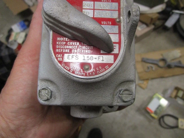NOS OLD SCHOOL Appleton EFS 150-F1 Explosion Proof Iron SWITCH With ...